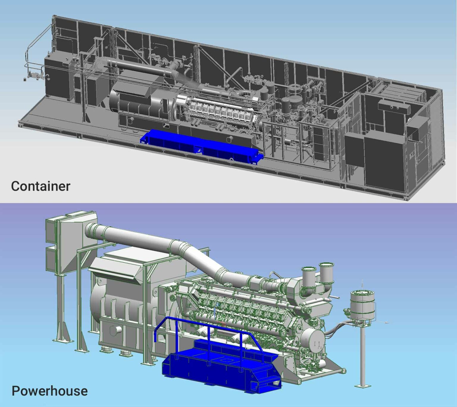 External MWM Oil Tank for TCG 2020 Gas EngineDepósito de aceite externo ...